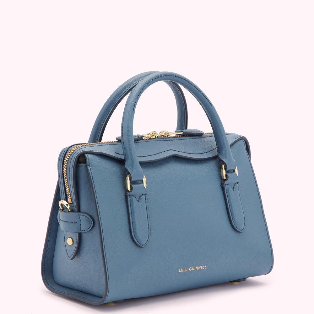 Airforce Blue Leather Small Dylan Handbag | Lulu Guinness