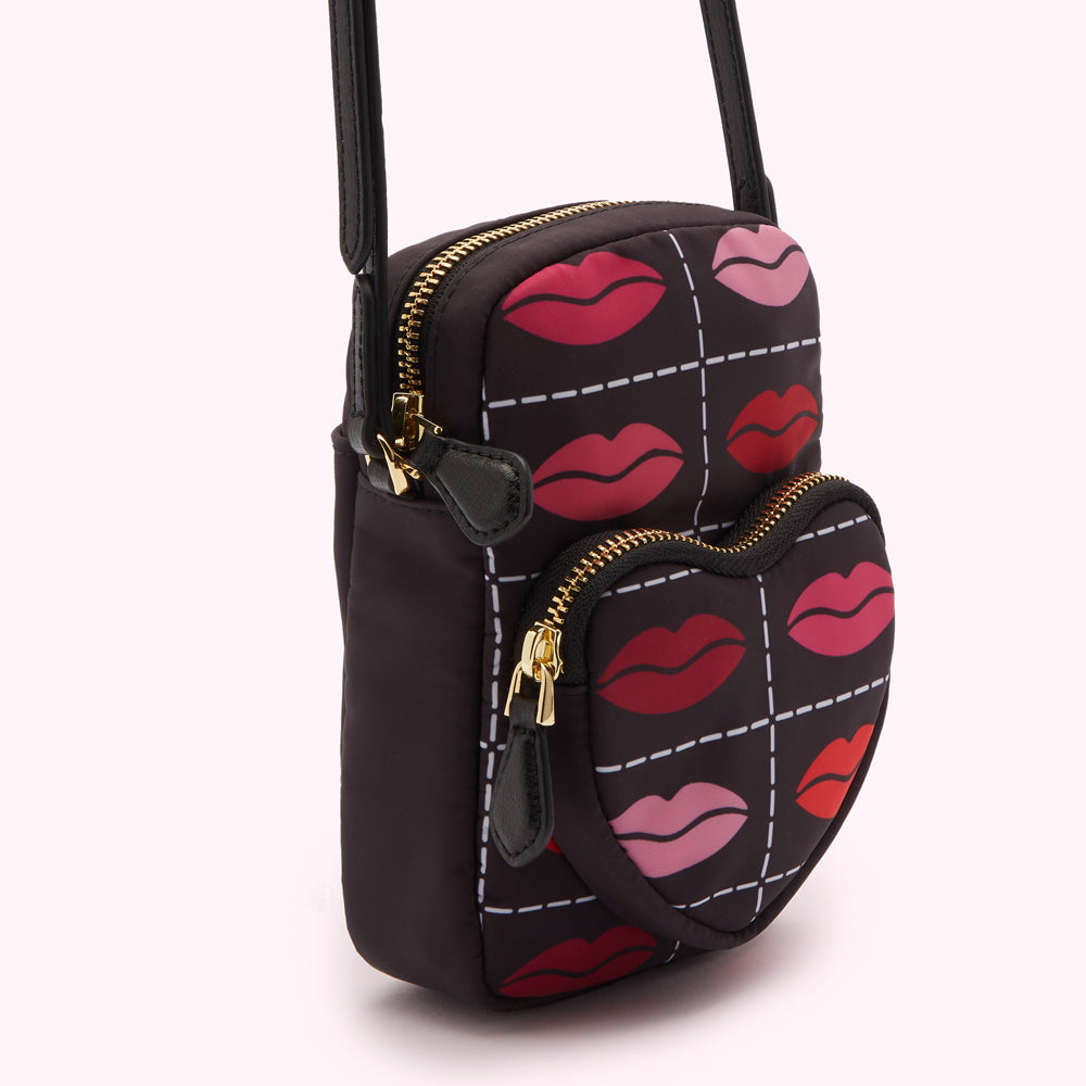 Lip Grid Davis Crossbody Bag | Lulu Guinness
