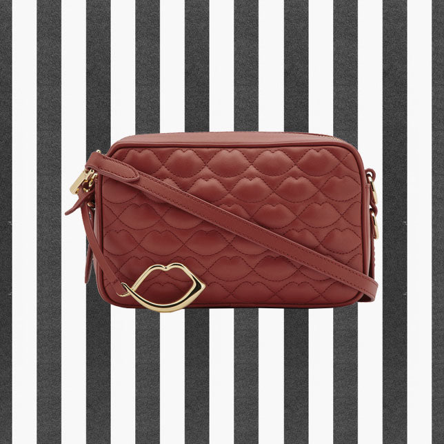 Tan Somerset Strawberry Punnet Basket Bag | Lulu Guinness