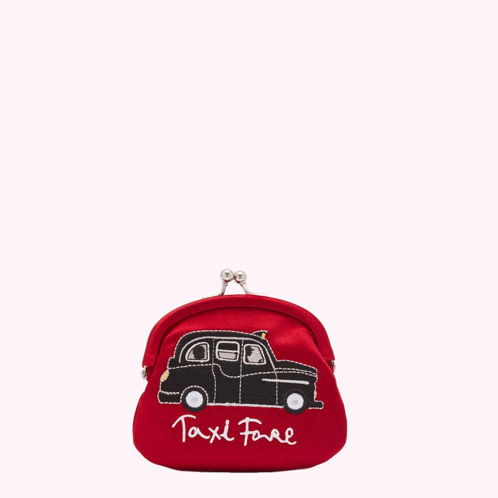 Classic Red Taxi Fare London Satin Purse | Lulu Guinness